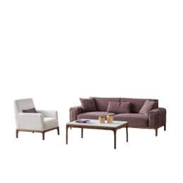 JVmoebel Wohnzimmer-Set Wohnzimmer Set 3+1 Sitzer Couchtisch Sofagarnitur Sessel Modern