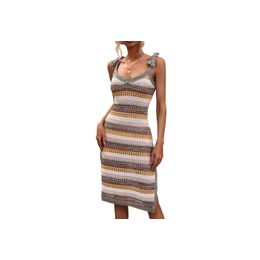 ZWY Strandkleid Damen-Strickkleid