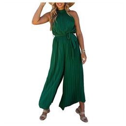 RUZU UG Loungehose Off Shoulder Hanging Neck Off Shoulder Faltender Jumpsuit