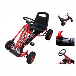 vidaXL Tretfahrzeug Tretfahrzeug Kinderfahrzeug Trampelauto Go Kart Rot 96 x 60 x 56 cm