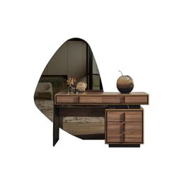 JVmoebel Schminktisch Schlafzimmer Schminktisch Konsolen Sideboard braun Modern Design (Schminktisch-mit-Spiegel)