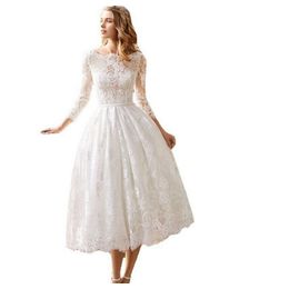 RUZU UG Abendkleid Damen Hochzeitskleid Spitzenkleid Bankettkleid