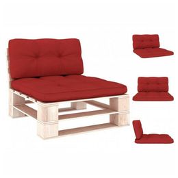 vidaXL Polsterauflage Palettensofa-Kissen 2 Stk Rot