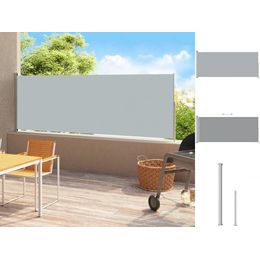 vidaXL Seitenmarkise Seitenmarkise Ausziehbar 180x500 cm Grau