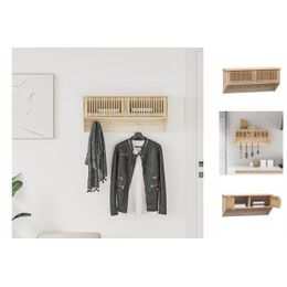 vidaXL Garderobe Wandgarderobe mit Haken 80x24x35