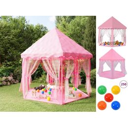 vidaXL Spielzelt Prinzessin-Spielzelt mit 250 Bällen Rosa 133x140 cm Kinderzelt