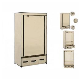 vidaXL Kleiderschrank Kleiderschrank Creme 87 x 49 x 159 cm Stoff