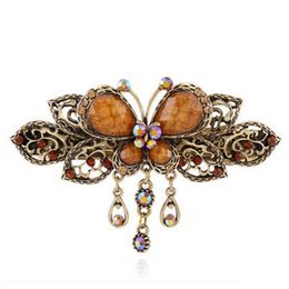 Coonoor Haarspange Vintage Kristall Frühling Schmetterling Haarspangen