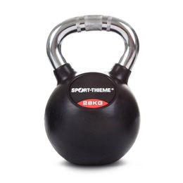 Sport-Thieme Kettlebell Kettlebell Gummiert mit gerändeltem Chrom-Griff