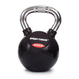 Sport-Thieme Kettlebell Kettlebell Gummiert mit gerändeltem Chrom-Griff