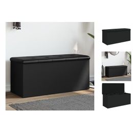 vidaXL Sitzbank Sitzbank mit Stauraum Schwarz 102x42x45 cm Holzwerkstoff