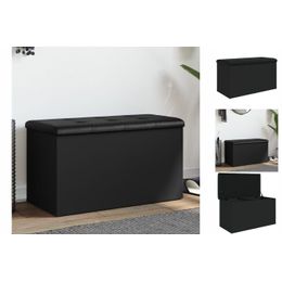 vidaXL Sitzbank Sitzbank mit Stauraum Schwarz 82x42x45 cm Holzwerkstoff