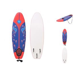 vidaXL Schlauchboot Surfboard Blau und Rot 170 cm