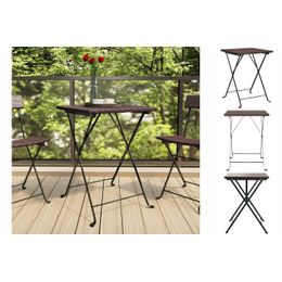 vidaXL Gartentisch Bistrotisch Klappbar Braun 55x54x71 cm Polyrattan Balkontisch