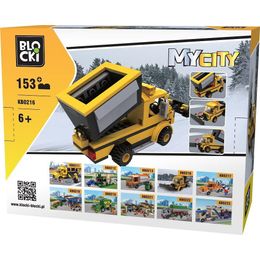 Blocki Konstruktions-Spielset BLOCKI MyCity Schneepflug Bagger 153 Teile Bausatz Spielzeug