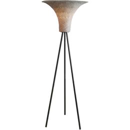 Stehlampe Salesfever "Alec" Lampen Gr. Ø 55,00 cm Höhe: 152,00 cm, beige (natur, schwarz) Standleuchten