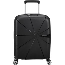 Hartschalen-Trolley American Tourister "Starvibe, black, 55 cm" Gr. B/H/T: 40 cm x 55 cm x 20 cm 37 l, schwarz (black) Koffer Handgepäck-Koffer