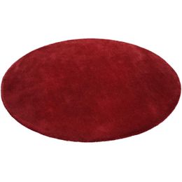 Hochflor-Teppich Esprit "Relaxx" Teppiche Gr. Ø 200 cm, 25 mm, 1 St., rot Esszimmerteppiche