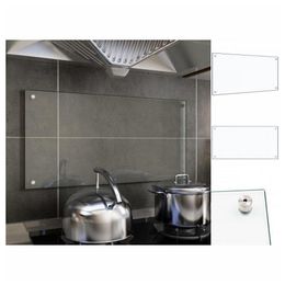 vidaXL Küchenrückwand Küchenrückwand Transparent 80 x 40 cm Hartglas Nieschenverkleidung Spr