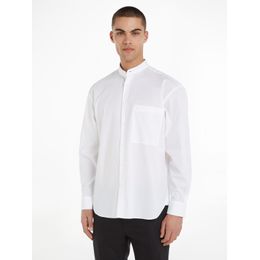 Kurzarmhemd Calvin Klein "POPLIN MODERN S/S POCKETS SHIRT" Gr. M, N-Gr, weiß (bright white) Herren Hemden Kurzarm
