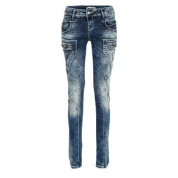 Cipo & Baxx Bequeme Jeans CIPO & BAXX Gr. 31, Länge 32, blau Damen Jeans