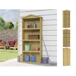 vidaXL Garten-Geräteschrank Geräteschuppen 89x33x222 cm Kiefernholz Imprägniert