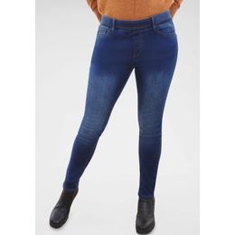 Jeggings NAVIGAZIONE Gr. 36, N-Gr, blau (dark denim) Damen Hosen 5-Pocket-Jeans 7/8 Knöchelhose