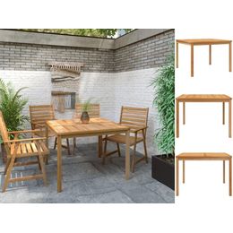 vidaXL Gartentisch Garten-Esstisch 110x110x77 cm Massivholz Teak Holz