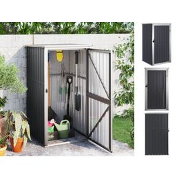 vidaXL Garten-Geräteschrank Gartenschrank Metall Gerätehaus Anthrazit 88x89x161 cm Verzinkter Sta