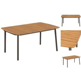 vidaXL Gartentisch Garten-Esstisch Akazienholz Massiv und Stahl 150 x 90 x 72 cm Holz