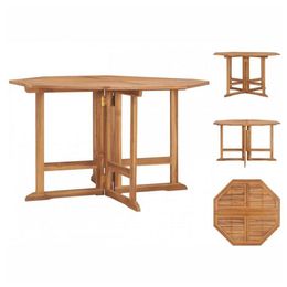 vidaXL Gartentisch Garten-Esstisch Klappbar 110x110x75 cm Massivholz Teak