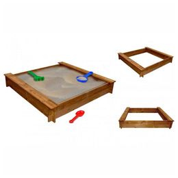 vidaXL Sandkasten Sandkasten Sandkiste mit Sitzfläche Holz Quadratisch