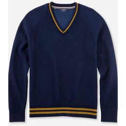 Strickpullover OLYMP "Casual" Gr. XXL, blau (marine) Herren Pullover V-Ausschnitt-Pullover