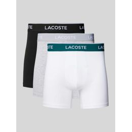 Lacoste Trunks mit elastischem Logo-Bund im 3er-Pack