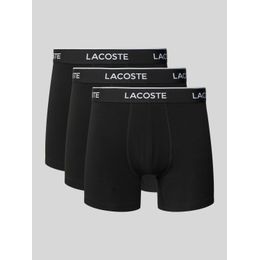 Lacoste Trunks mit elastischem Logo-Bund im 3er-Pack