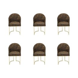JVmoebel Esszimmerstuhl Modern Esszimmer 6x Stühle luxuriöse Mehrfarbig Metall neu (6 St)
