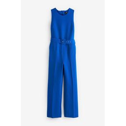 next Jumpsuit Overall mit weitem Bein und Gürtel (1-tlg)