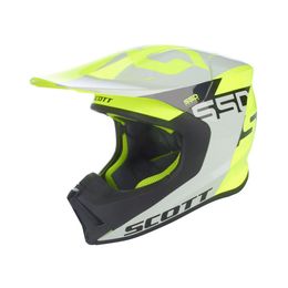 Scott Motorradhelm Scott 550 Woodblock grau / gelb Crosshelm S