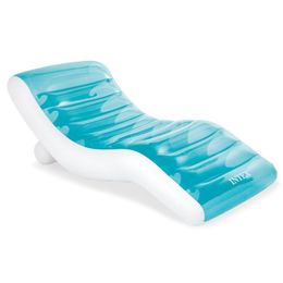 Intenso Luftmatratze Luftmatratze Splash Lounge mit Rückenlehne blau 191cm x 99cm 56874EU