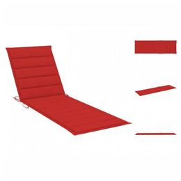 vidaXL Polsterauflage Sonnenliegen-Auflage Rot 200x60x3 cm Stoff