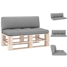 vidaXL Polsterauflage Palettensofa-Auflagen 2 Stk Grau