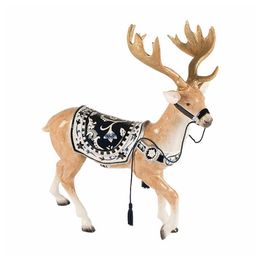 Goebel Weihnachtsfigur Rentier mit Zaumzeug