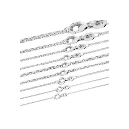 HOPLO Silberkette Ankerkette diamantiert Länge 45cm