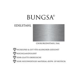 BUNGSA Partnerring Paar-Ring Kristall Eternity Silber aus Edelstahl Unisex (Ring