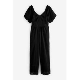 next Jumpsuit Kurzärmeliger Overall mit Noppenstruktur (1-tlg)