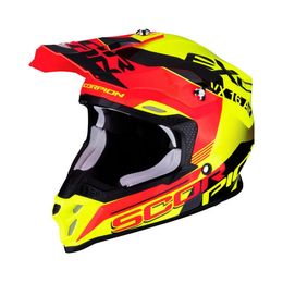 Scorpion Exo Motorradhelm Scorpion VX-16 Air Arhus neon rot / neon gelb XL