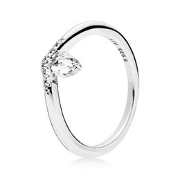 Pandora Fingerring Pandora Ring Wishbone aus 925er Silber mit Zirkonia (Größe: 54mm)