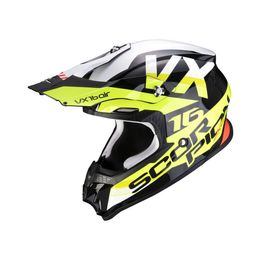 Scorpion Exo Motorradhelm Scorpion VX-16 Air X-Turn Schwarz-Neon / Gelb-Weiß XS