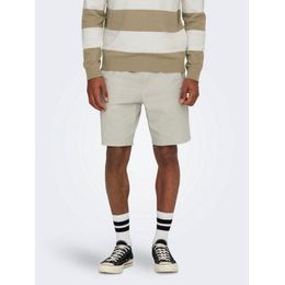 Only & Sons ONLY & SONS Chinoshorts Leichte Stoff Shorts Bermuda Hose ONSLINUS 5058 in Beige