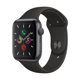 Apple Watch (Series 5) 2019 GPS 44 mm - Aluminium Space Grau - Sportarmband Schwarz